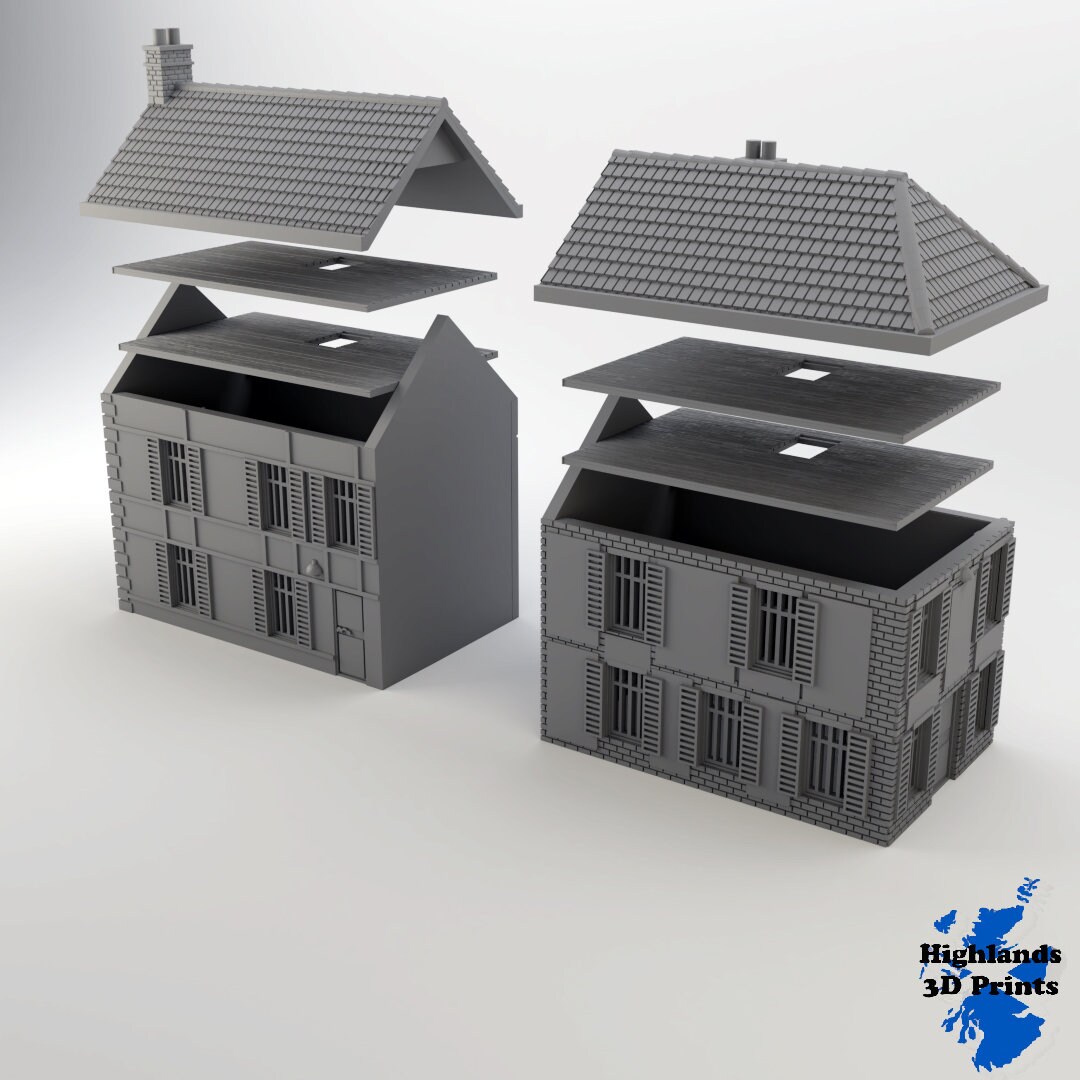 Cafe Gondree WW2 Building Terrain Tabletop Gaming 3D Print 32/28/20/15 ...