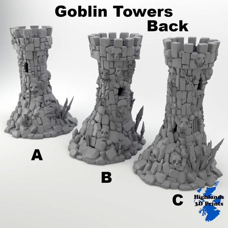 Goblin Guard Towers Scatter Terrain Tabletop Gaming Dnd 3D Print 32/28 ...