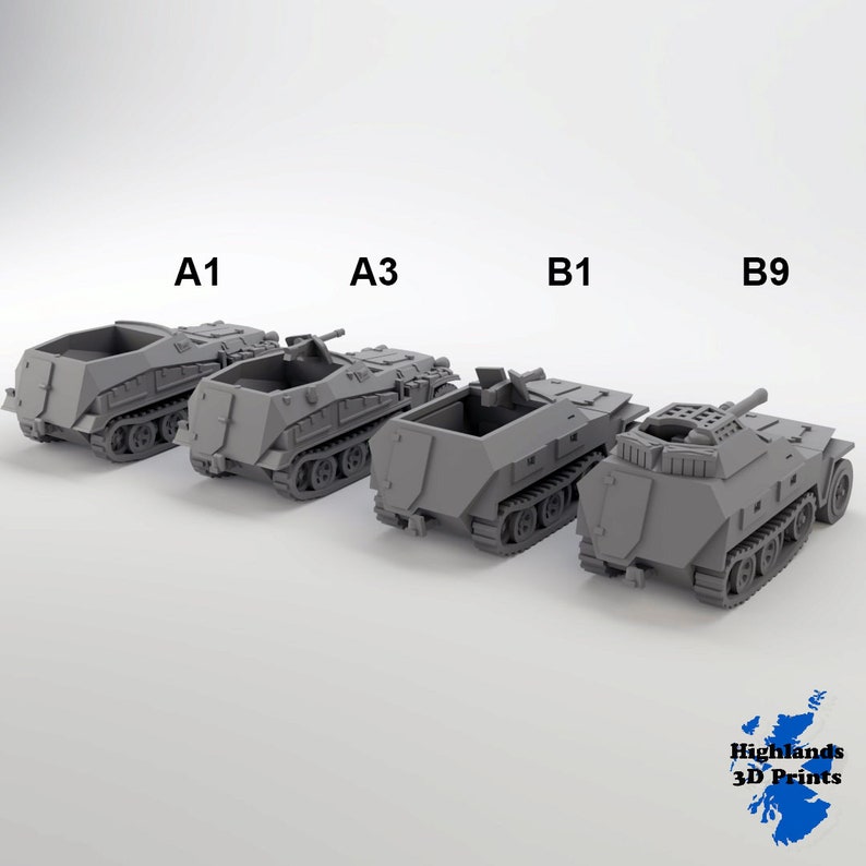 SDKFZ 250 Half Track WW2 Tabletop Gaming 3D Print - Etsy