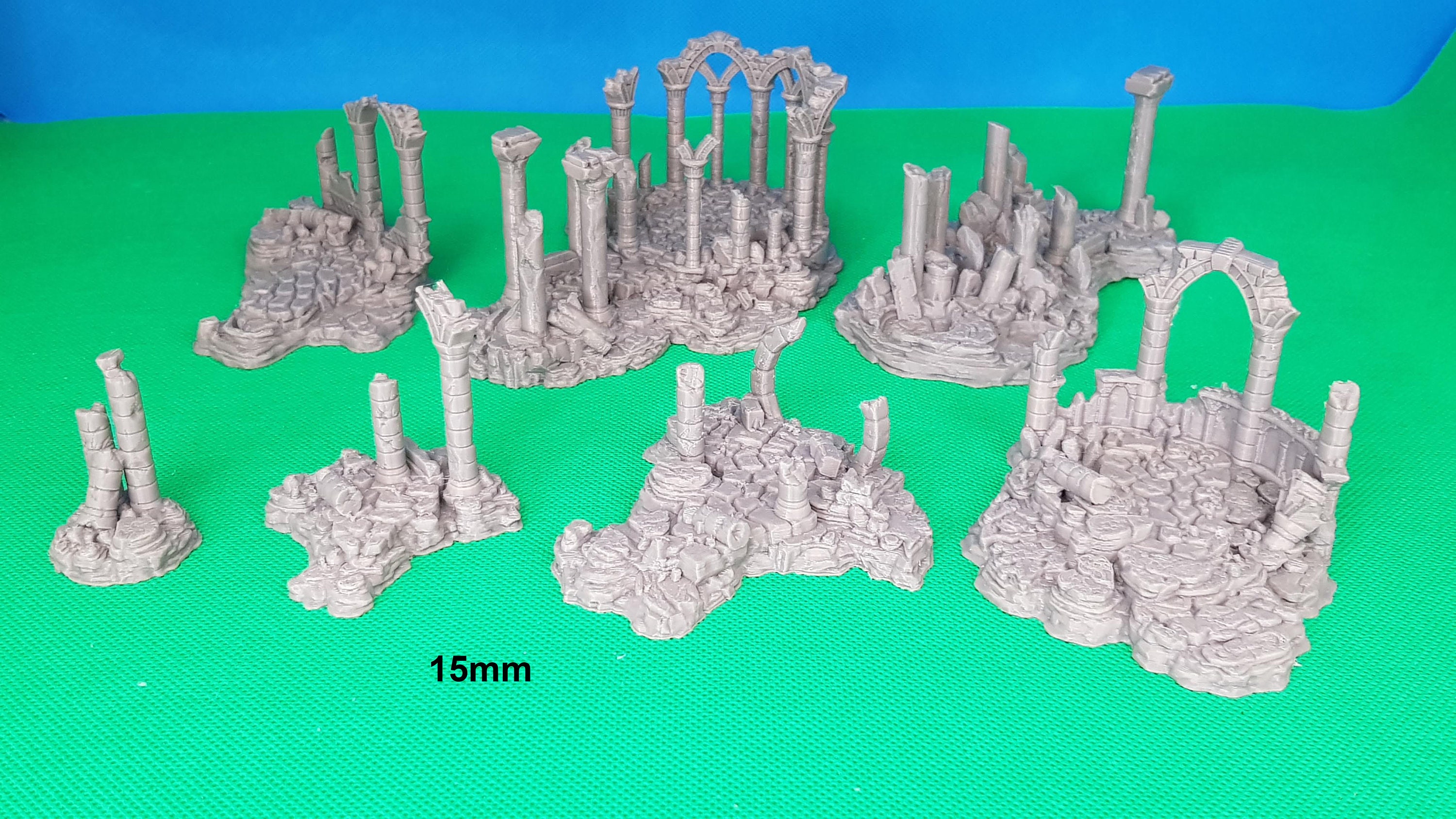Ancient Ruins Scatter Terrain Tabletop Gaming Dnd 3D Print 32/28/20/15 ...