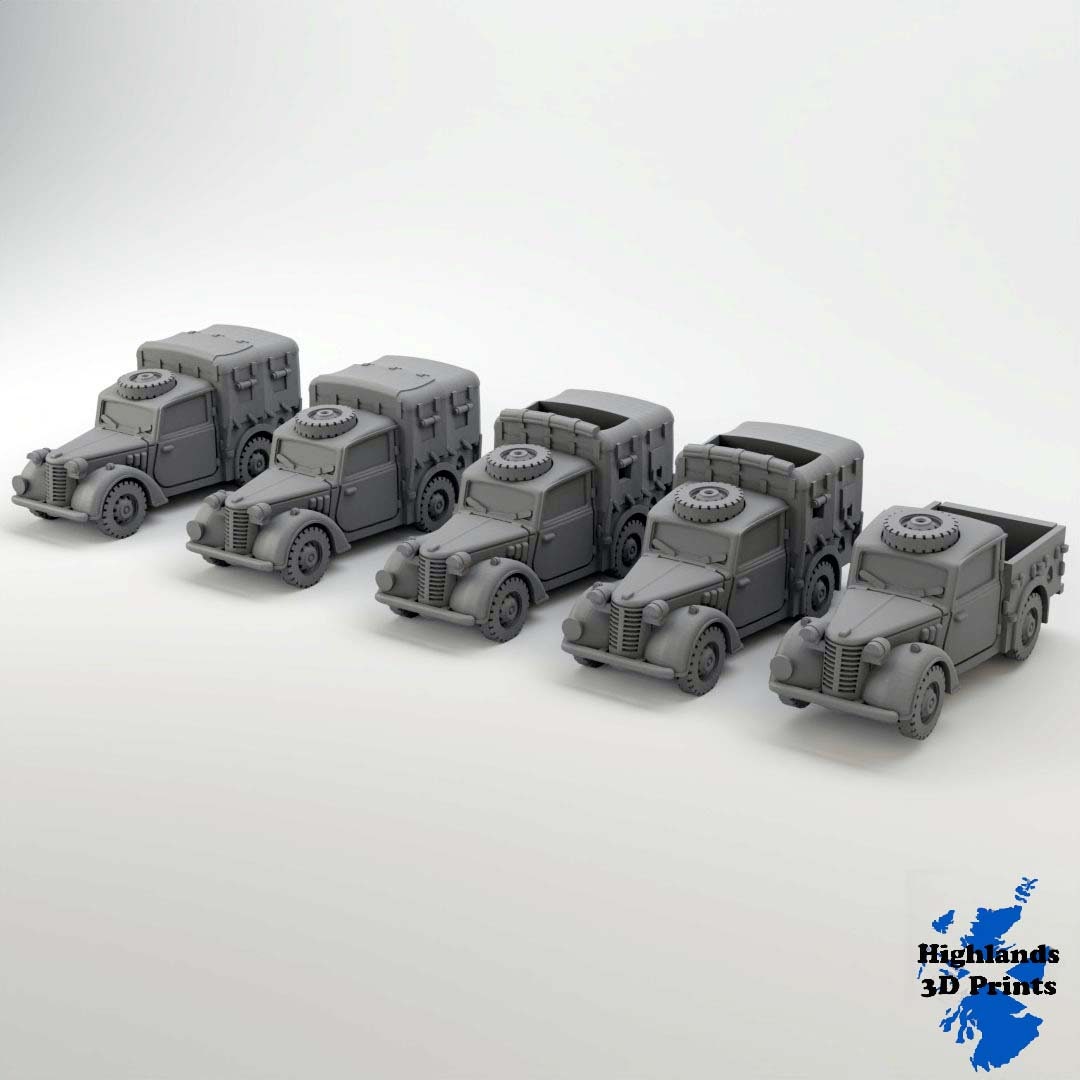 Austin Tilly Vehicle WW2 Tabletop Gaming 3D Print 32/28/20/15/10 - Etsy