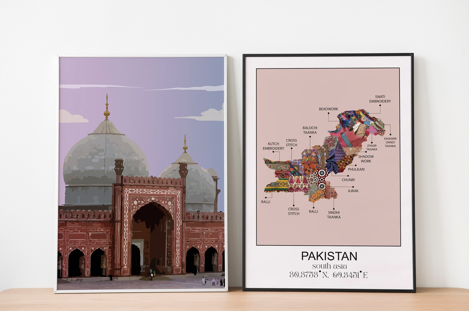 Pakistan Prints, Pakistan Prints Set of 6, Pakistan Wall Art, Pakistan ...