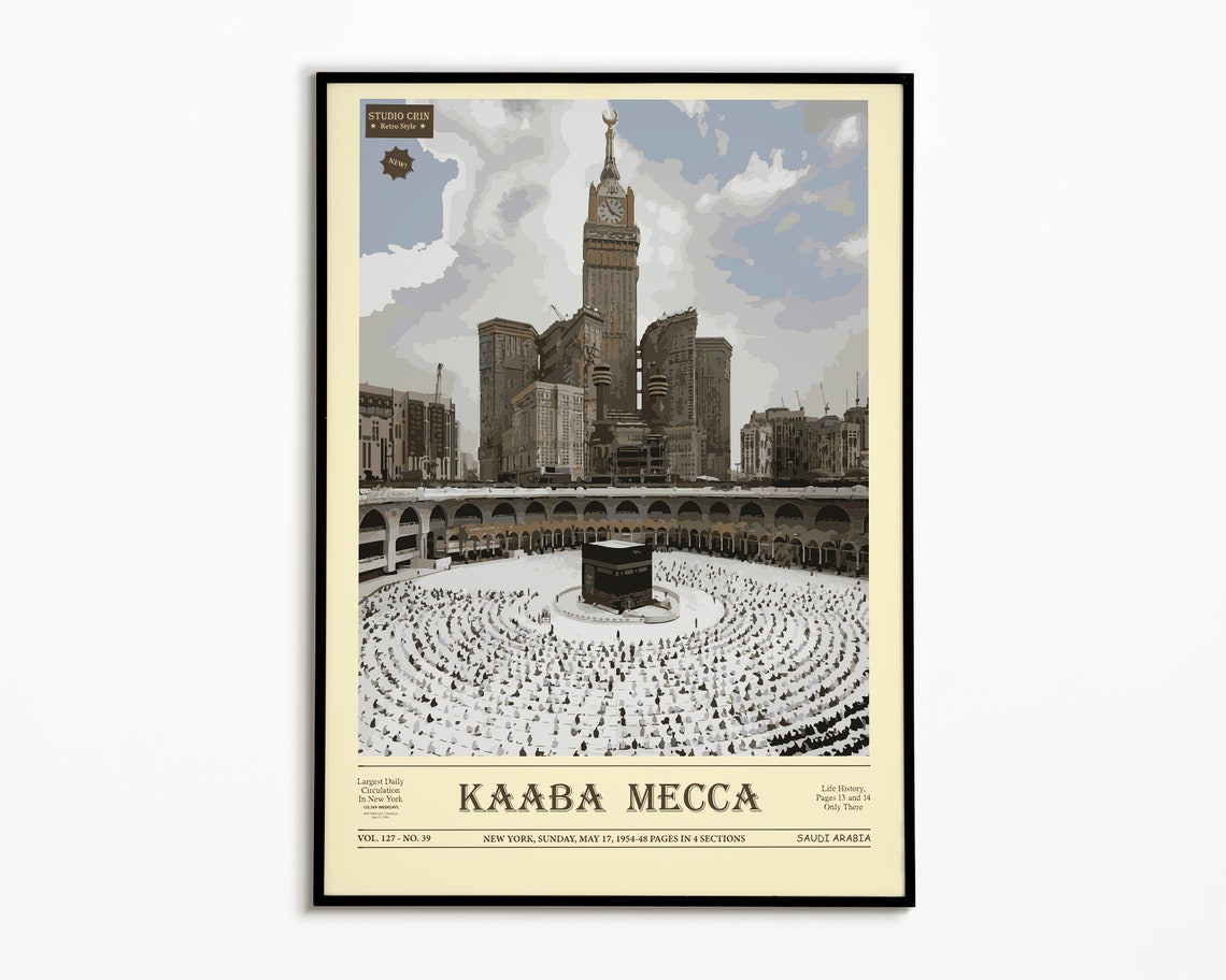 The Holy Kaabah Poster. Masjid Al Haram Kaaba the Sacred - Etsy