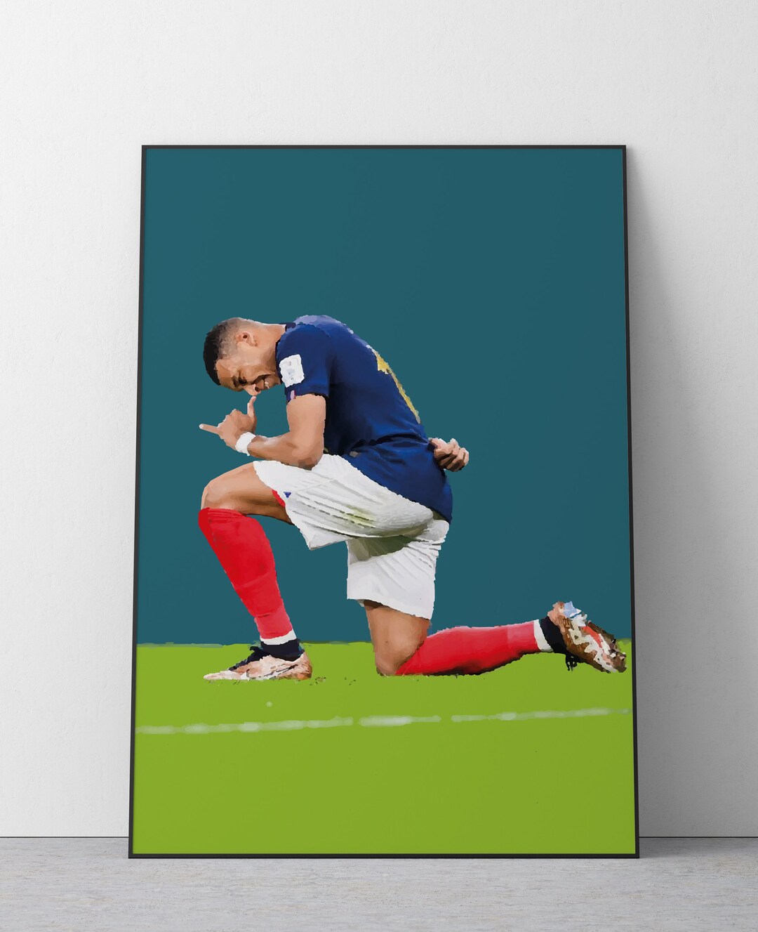 Mbappe Poster, Kylian Mbappe Print, France Art Print, Wall Art, Man ...