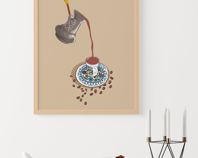 Turkish Coffee Art Print, Turkish Wall Art, Islamic Wall Art, Turkish ...