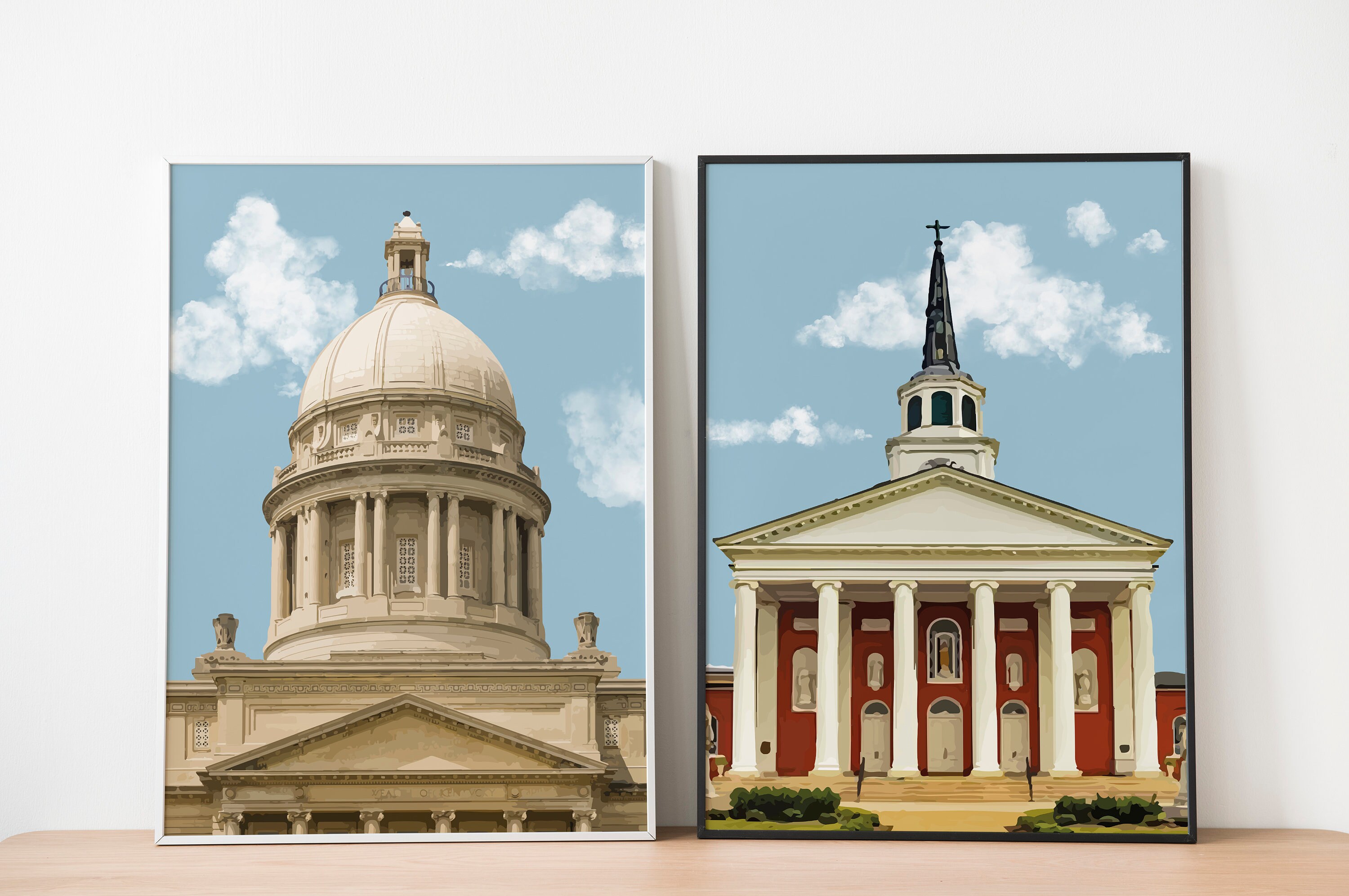Kentucky State Prints Set of 9, Kentucky Colourful Prints, Kentucky ...