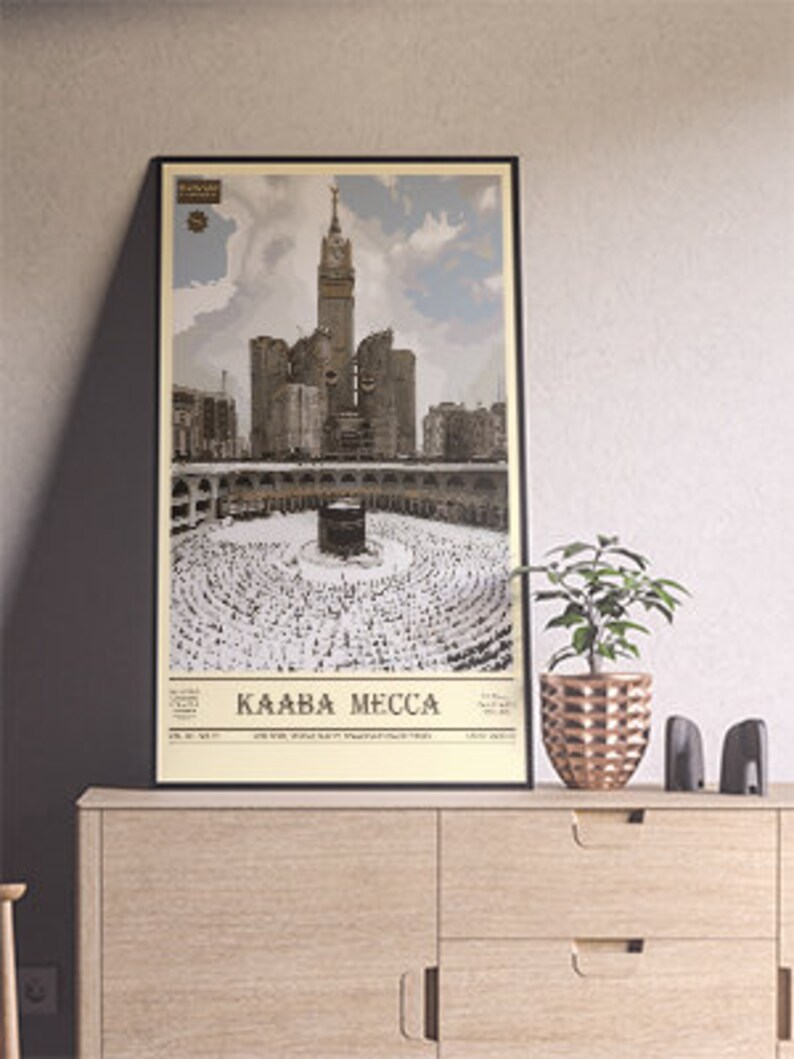 The Holy Kaabah Poster. Masjid Al Haram, Kaaba, the Sacred City / Place ...