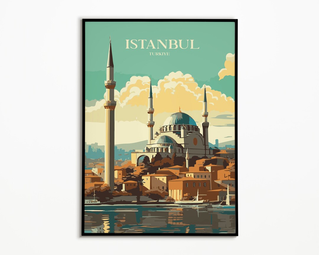 Istanbul City Print, Istanbul Travel Poster, Turkey Travel Gift ...