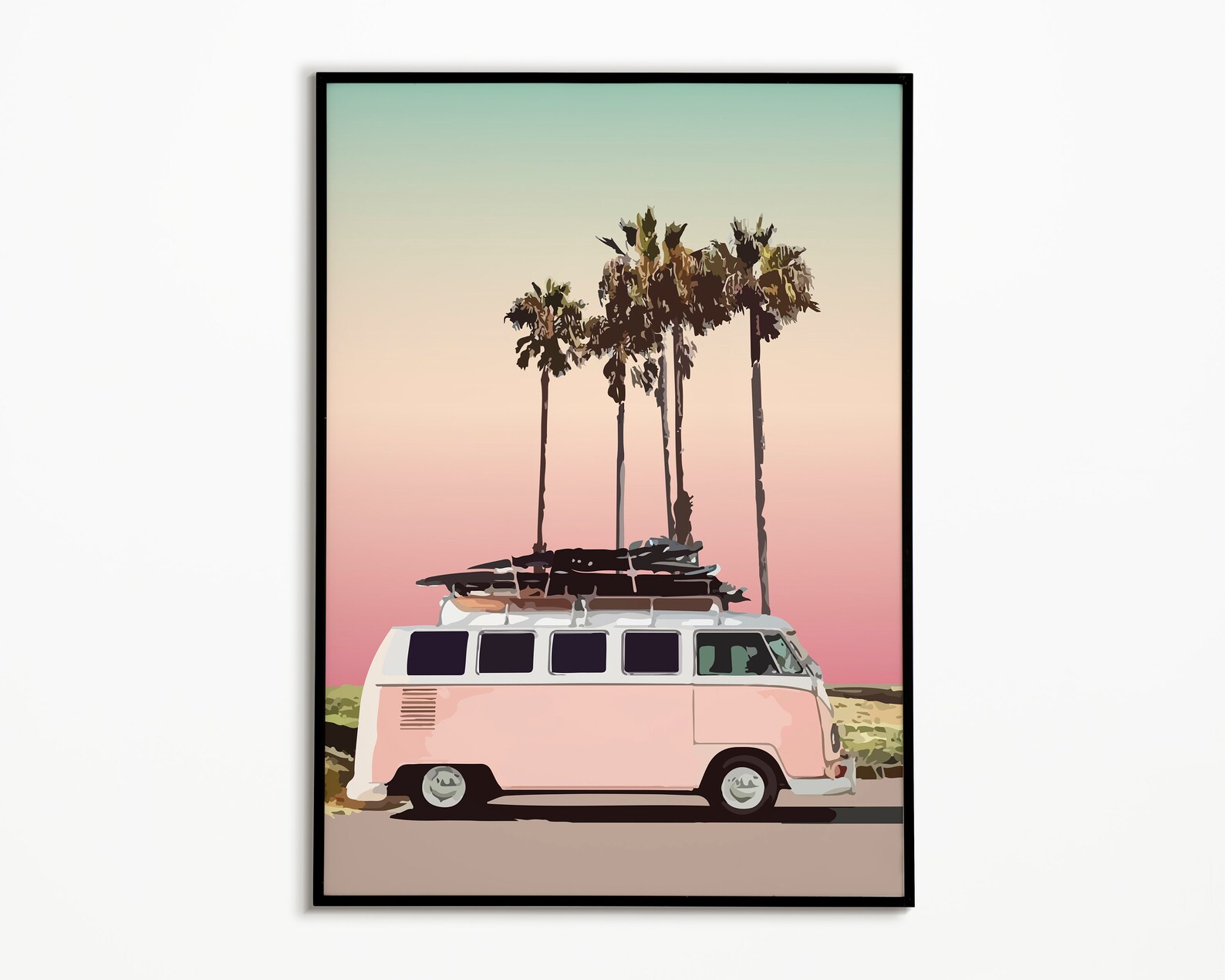 Miami City Prints, Miami Colourful Prints Set of 6, Miami Wall Art ...