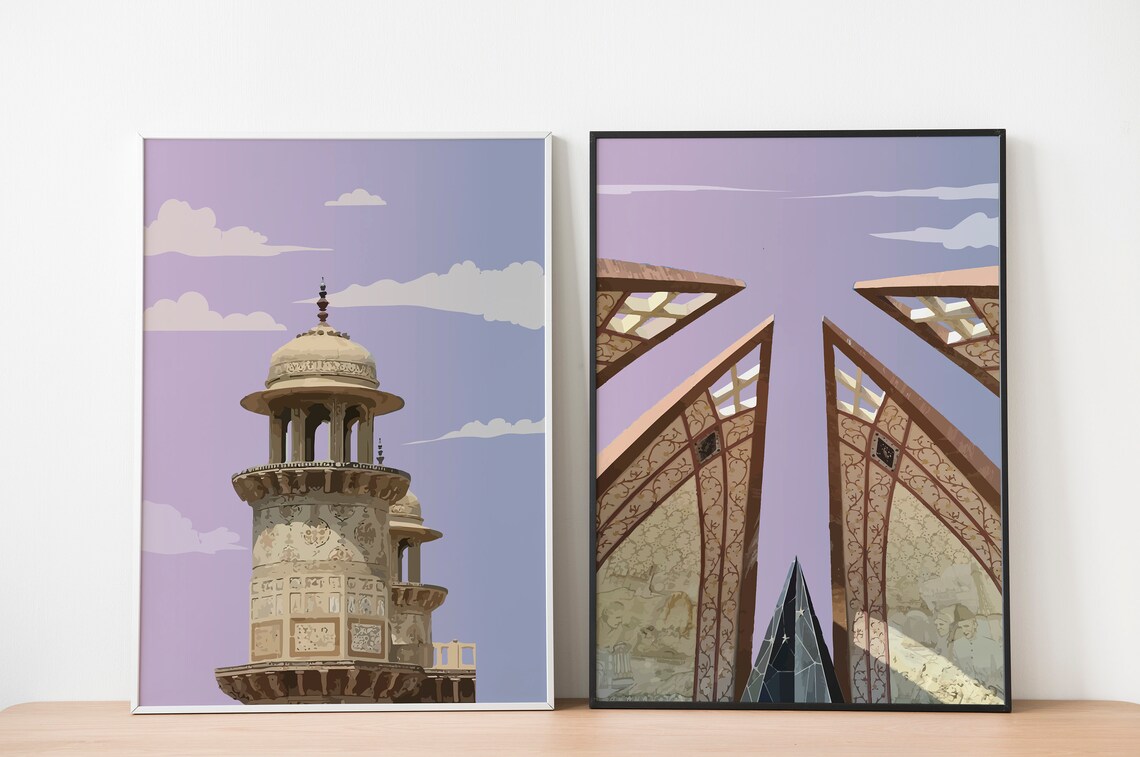 Pakistan Prints, Pakistan Prints Set of 6, Pakistan Wall Art, Pakistan ...