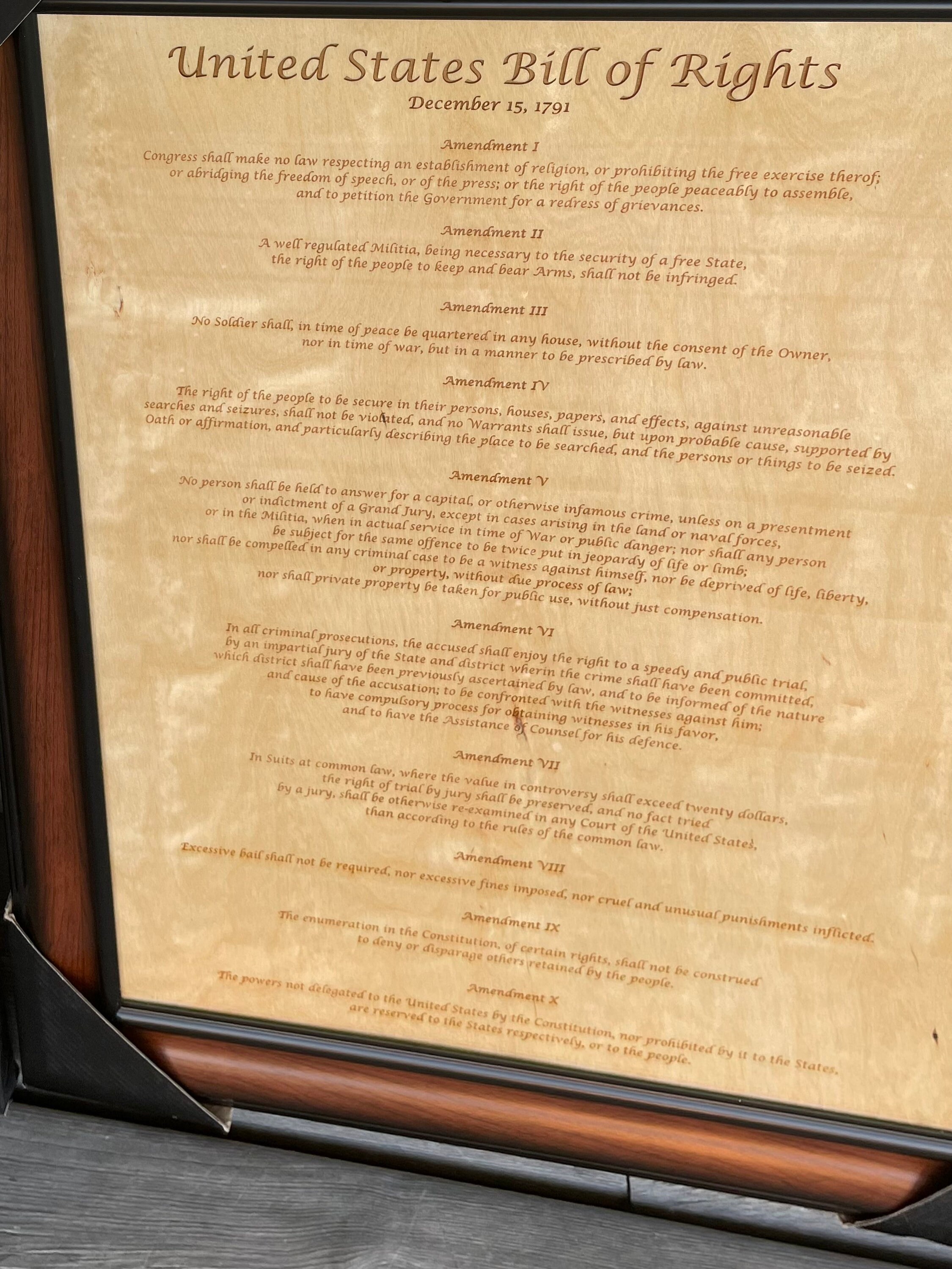 U.S. Declaration of Independence, Constitution/bill of Rights, Laser ...