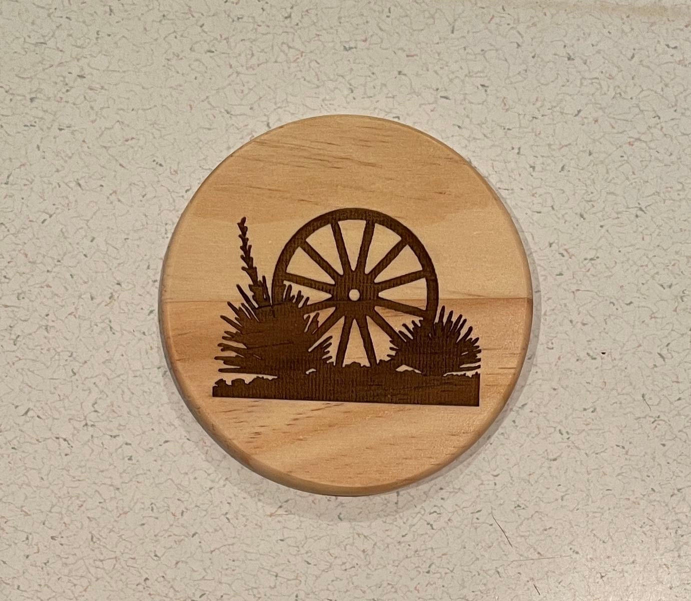 Farm/barns and Country Themed Wooden Coaster Set, Laser Engraved ...