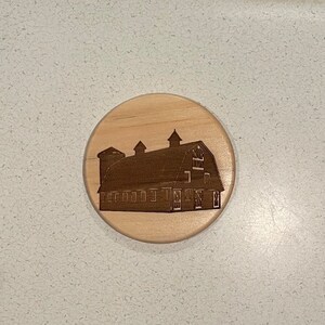 Farm/barns and Country Themed Wooden Coaster Set, Laser Engraved ...