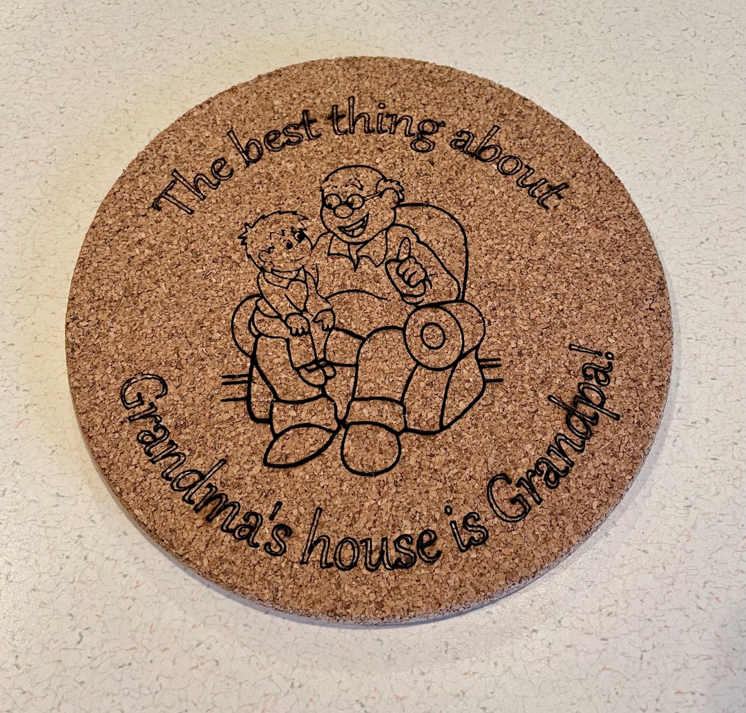 Grandpa & Grandma Sayings and More Family Friendly Cork Trivets - Etsy