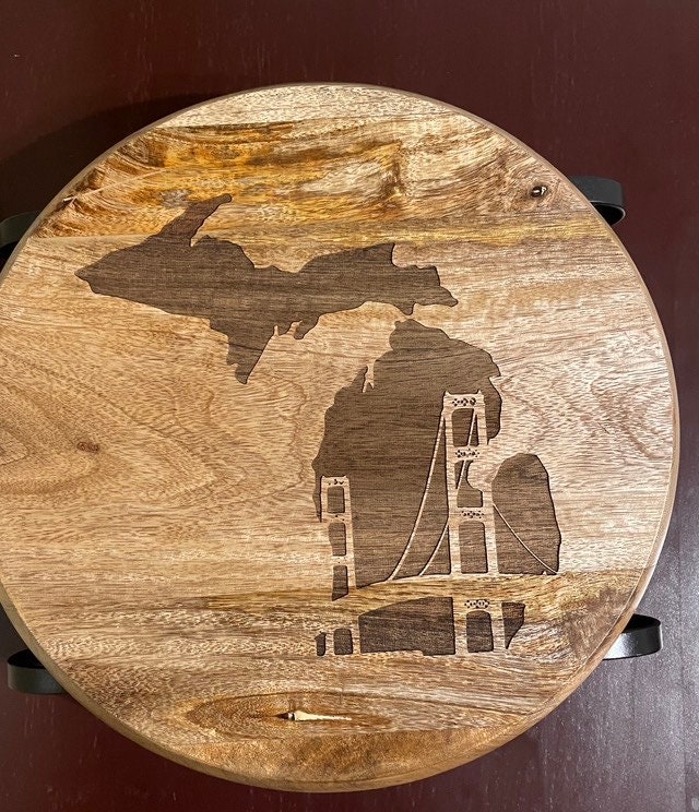 Centerpiece Michigan Mitten and Mackinac Bridge - Etsy