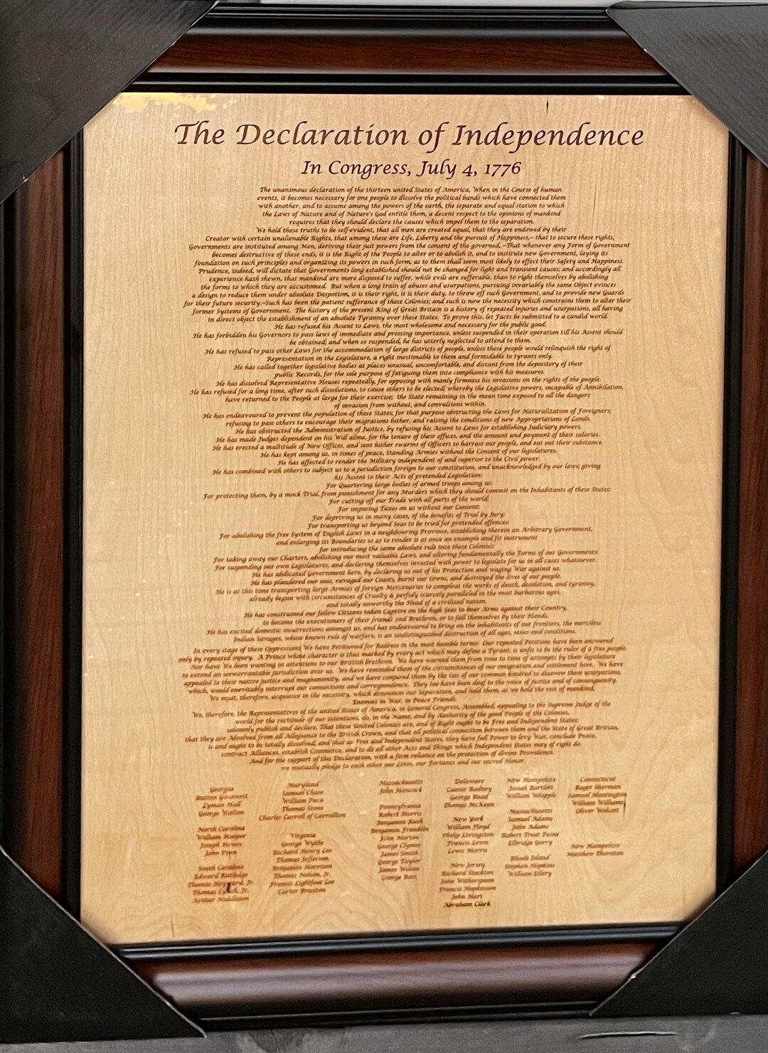 U.S. Declaration of Independence, Constitution/bill of Rights, Laser ...