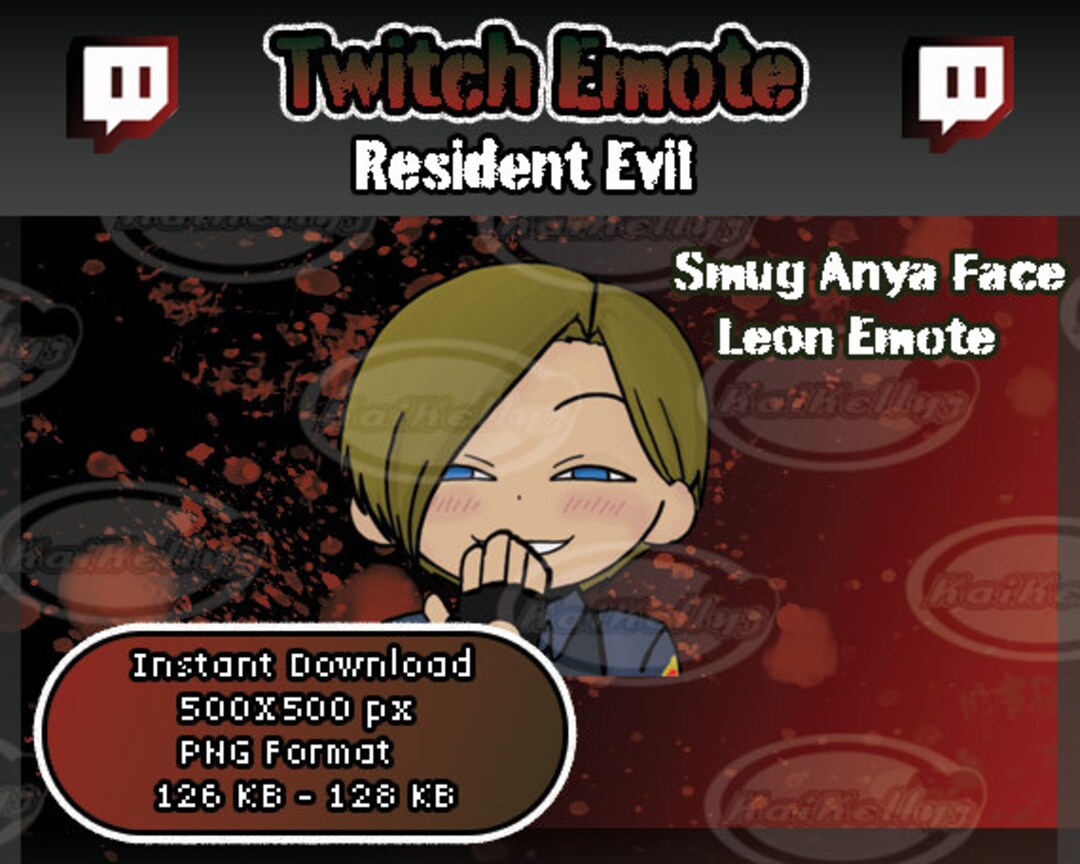Smug Leon Twitch Emote: RE2 Remake Outfit (PNG) - Etsy