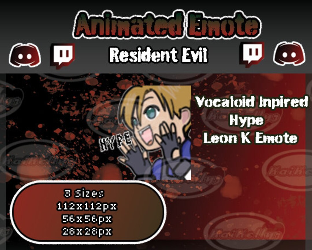 DBD Animated Pixel LOW QUALITY Emote Leon Hype Hatsune Miku Vocaloid ...