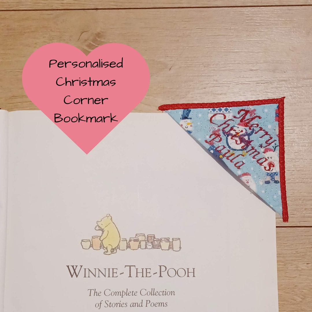 Personalised Christmas Corner Bookmark Hand Made Book Gift - Etsy UK