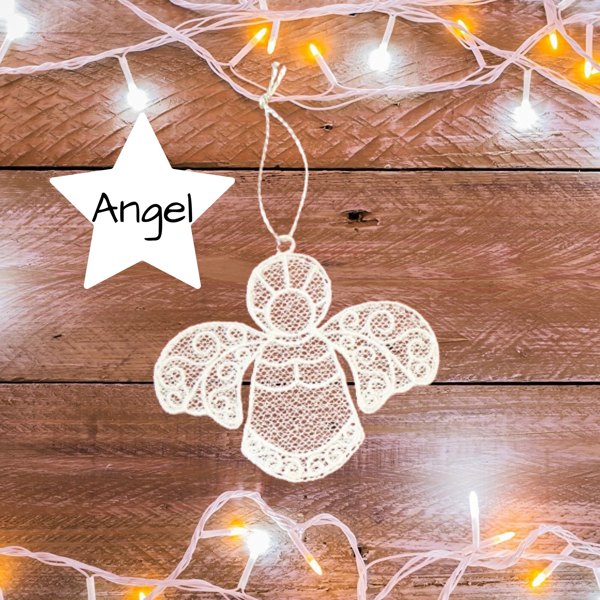 Lace Christmas Hanging Decorations Free Standing Lace - Etsy UK