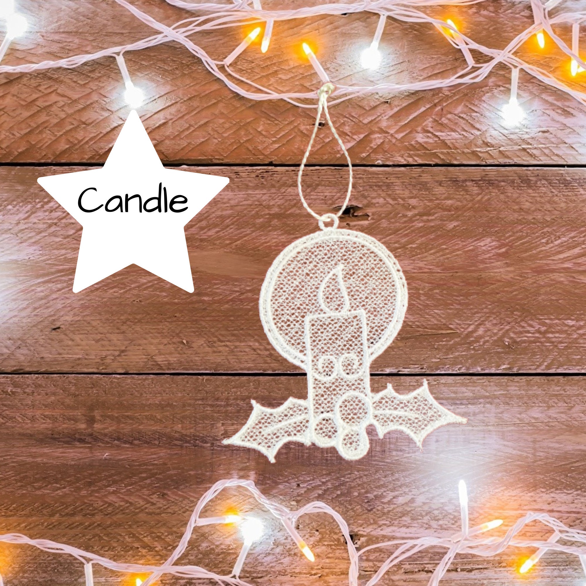 Lace Christmas Hanging Decorations Free Standing Lace - Etsy UK