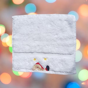 Santa Claus Face Flannel, Child's Wash Cloth, Personalised Face Cloth ...