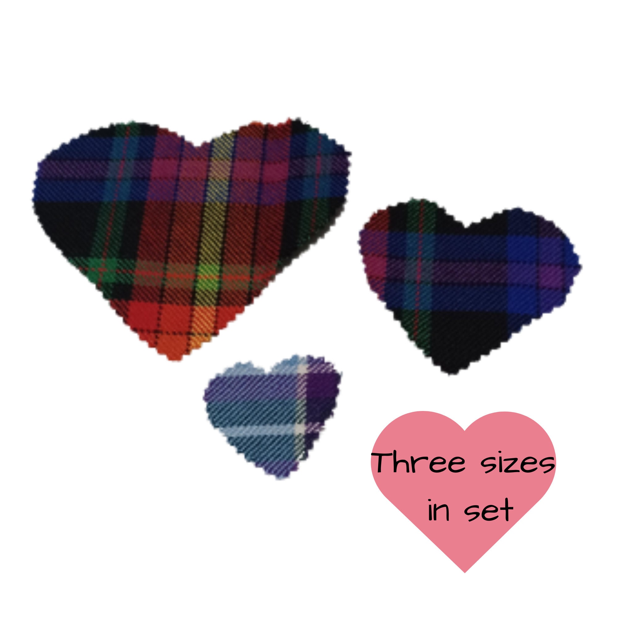 Scottish Tartan Love Hearts Hand Cut and Vibrantly Coloured - Etsy UK