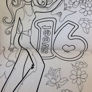Vintage 1974 Barbie Mini-posters Book – 10 Posters (14x20") – Uncolored ...
