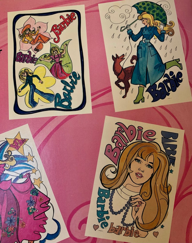 Vintage 1974 Barbie Mini-posters Book – 10 Posters (14x20") – Uncolored ...
