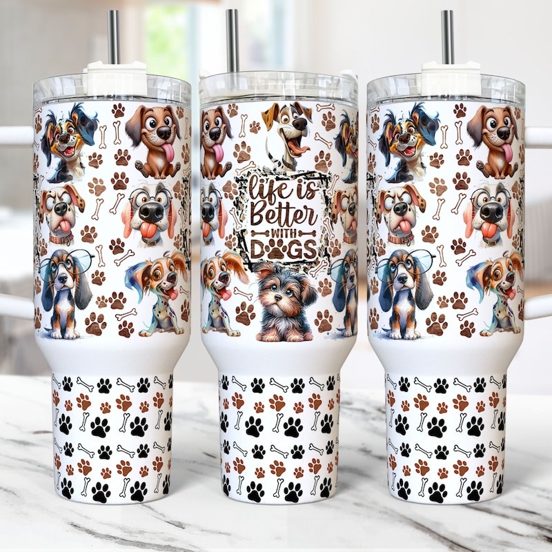 Cartoon Dogs Tumbler Wrap - Etsy