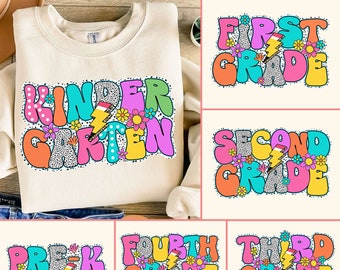 Retro Back to School Png Bundle, First Day of School Png, Retro ...