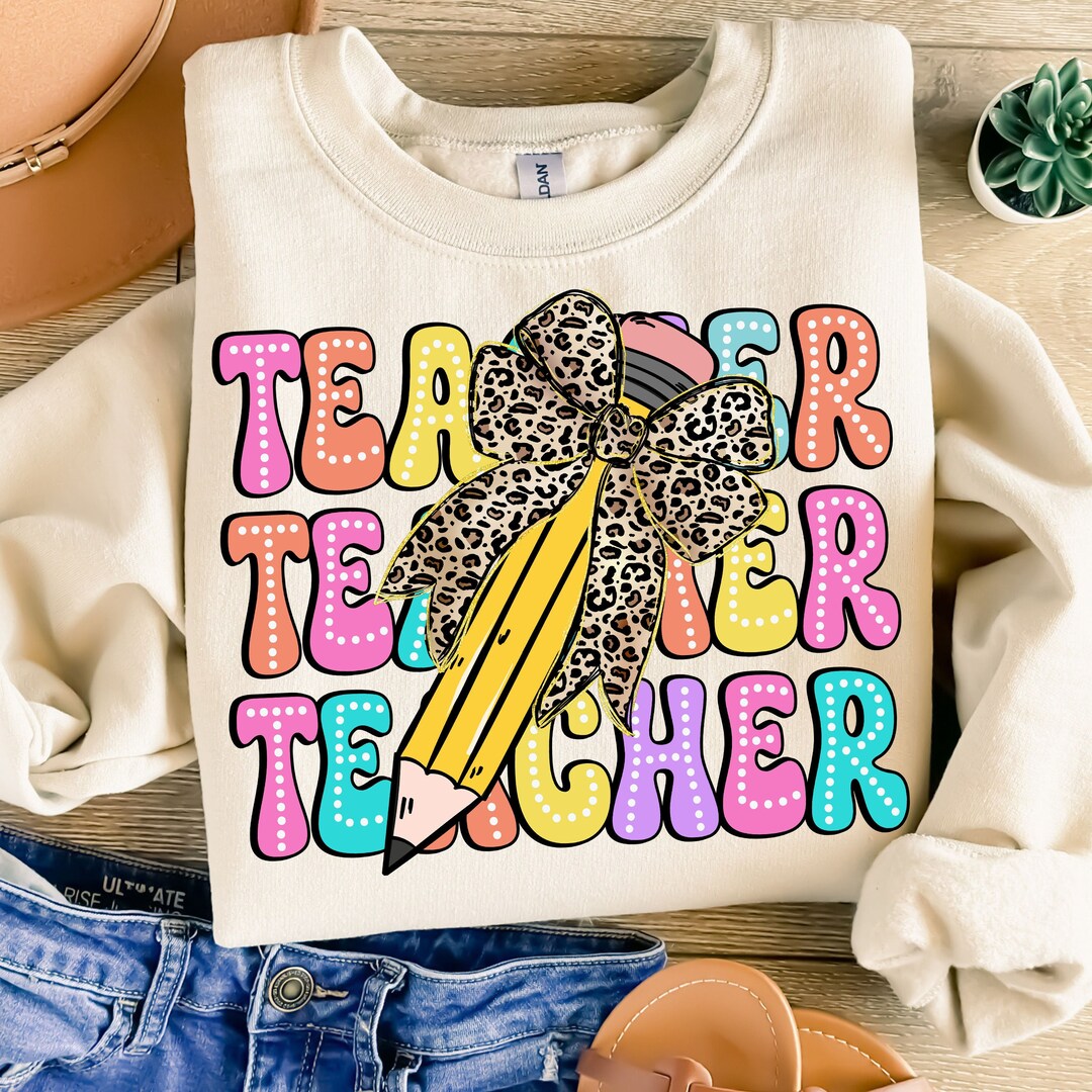 Teacher Coquette Pencil Png, Back to School Png, Teacher Appreciation ...