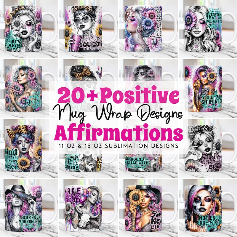 Flower Mug Affirmation - Etsy UK