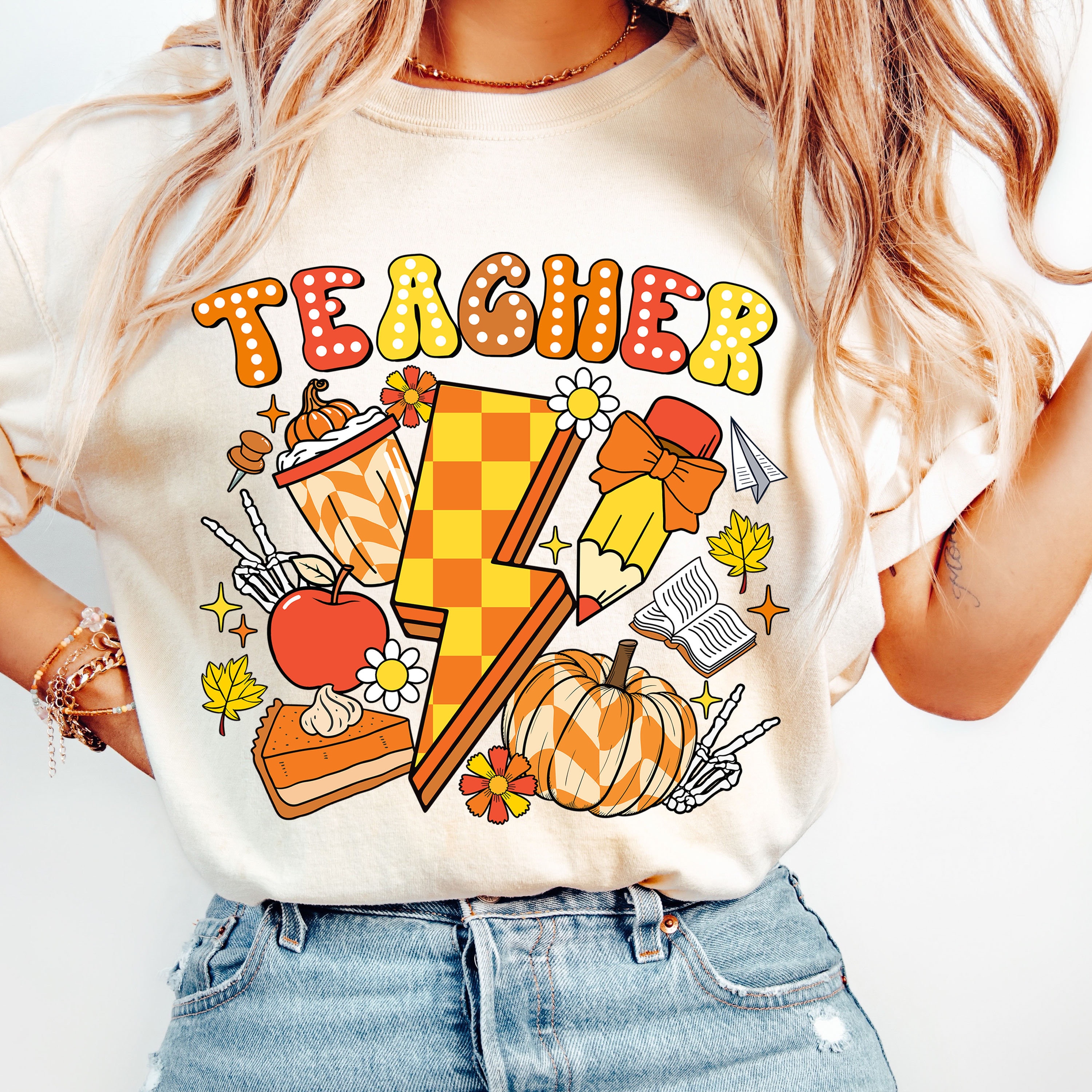 Fall Teacher PNG, Retro Fall Png, Teacher Shirt Sublimation Designs ...