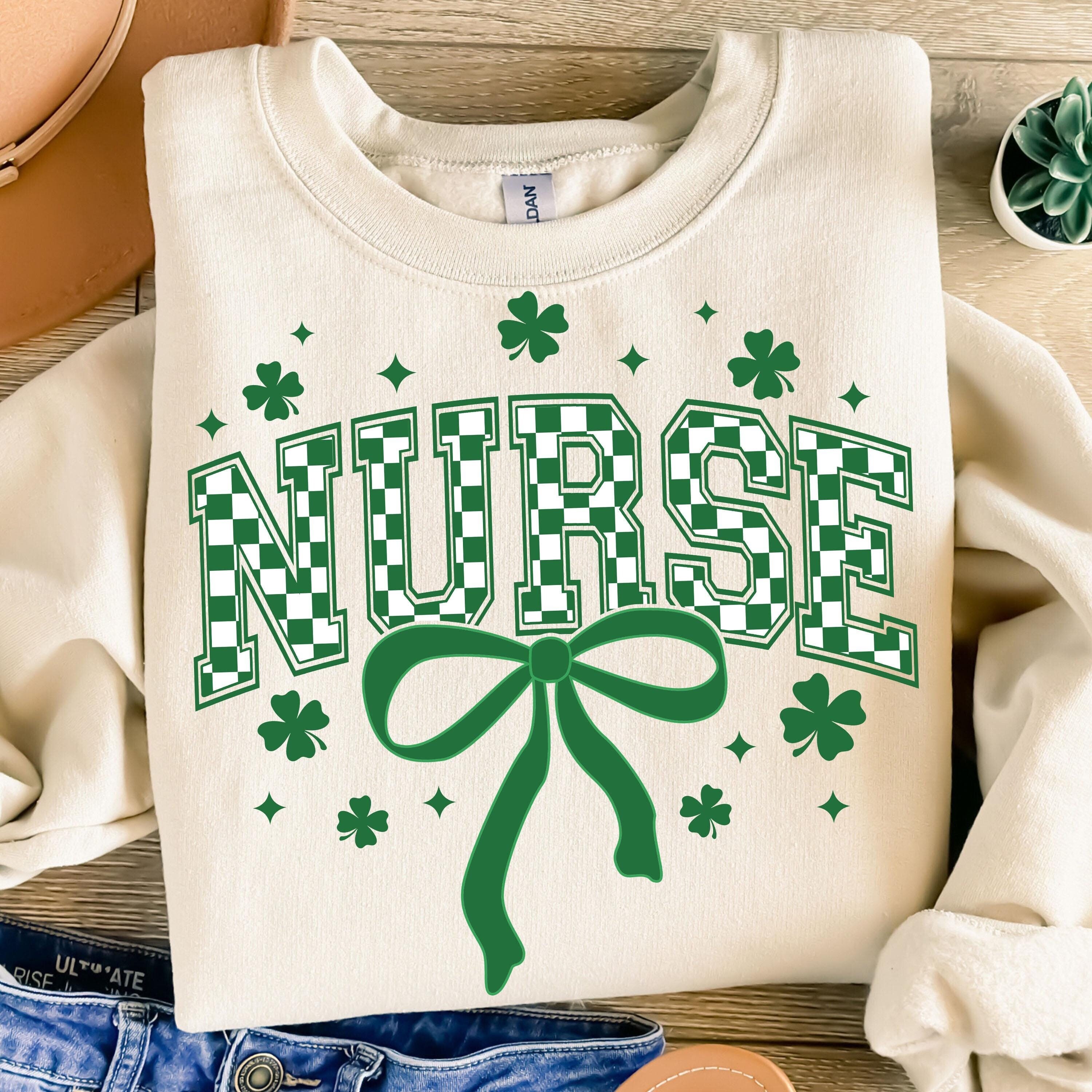 Retro Checkered St Patricks Day Nurse Png, St Patricks Day Nurse ...