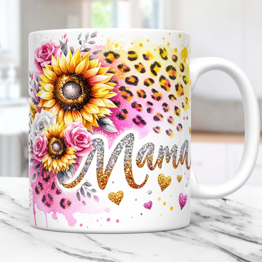 Mama Mug Wrap Mother's Day Mug PNG Sublimation Design 15oz 11oz Floral ...