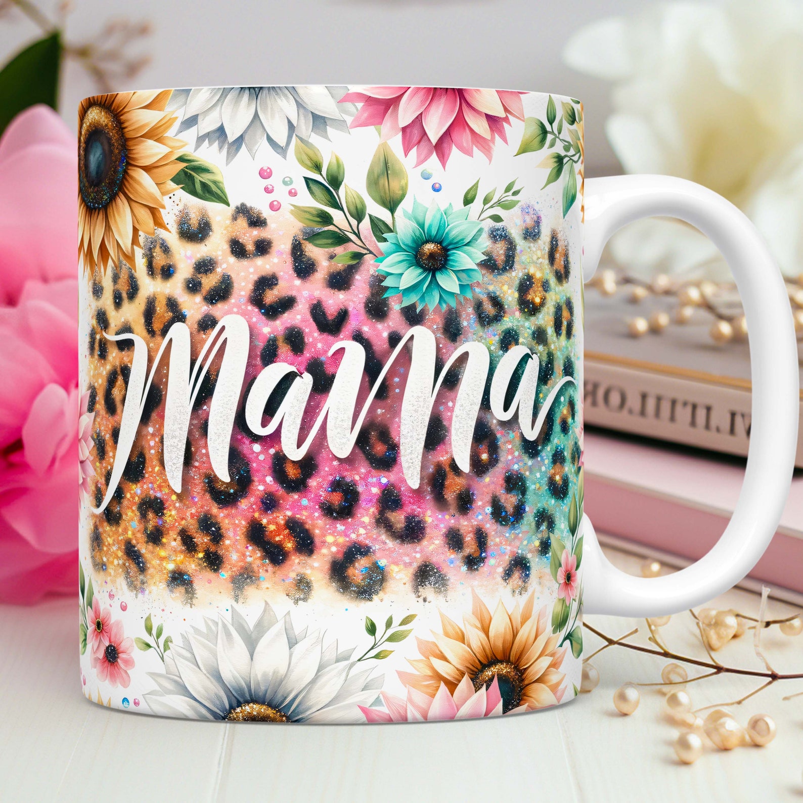 Mama Mug Wrap Bundle Sunflowers Mug PNG Sublimation Designs 15oz 11oz ...
