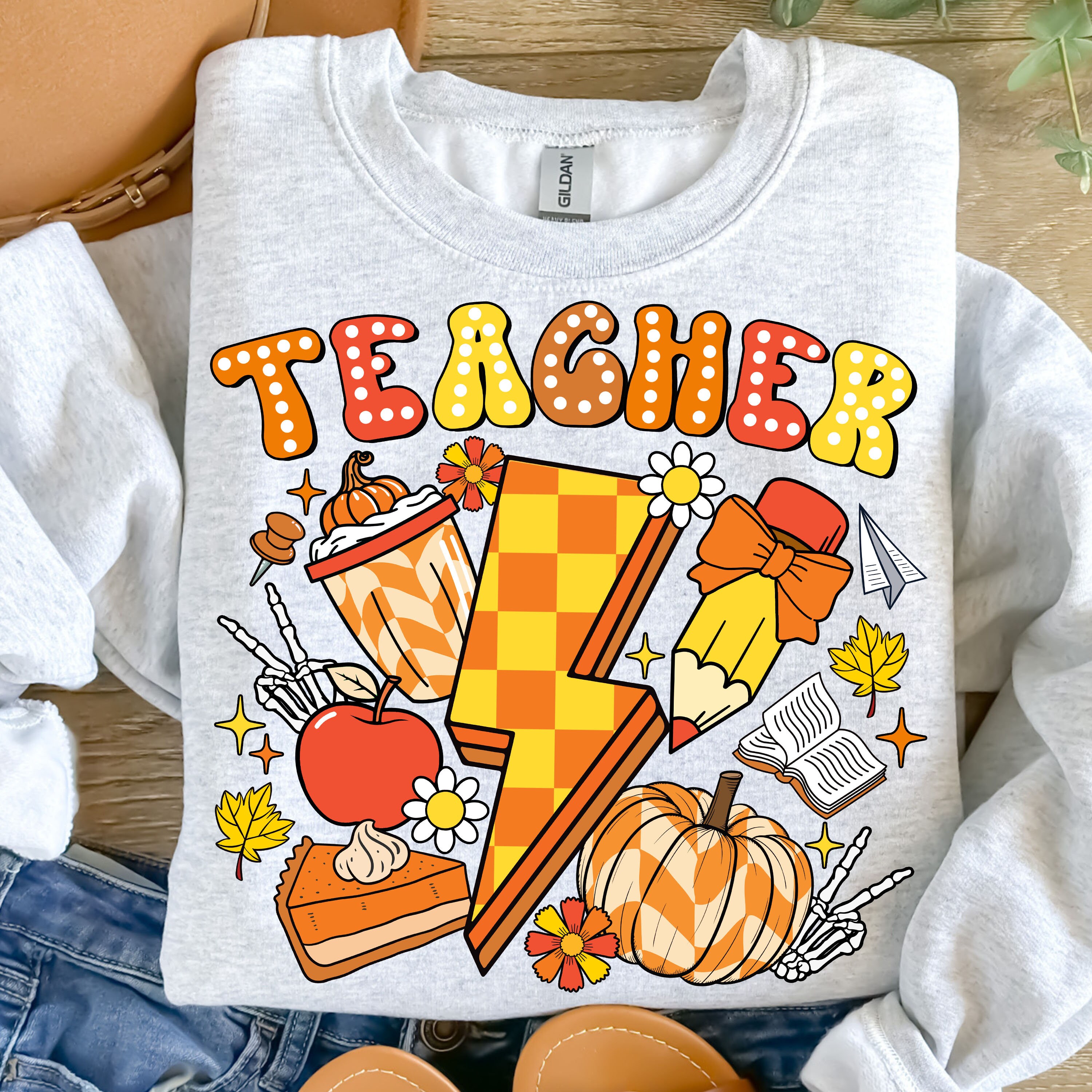 Fall Teacher PNG, Retro Fall Png, Teacher Shirt Sublimation Designs ...