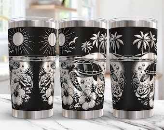 Sea Turtle Tumbler Wrap Laser Svg, 20oz Laser Engraved Baby Turtle ...