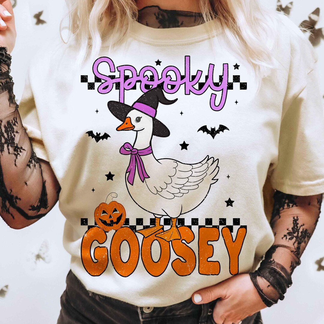 Spooky Goosey PNG, Cute Goose Witchy Halloween Png Design, Spooky Goose ...