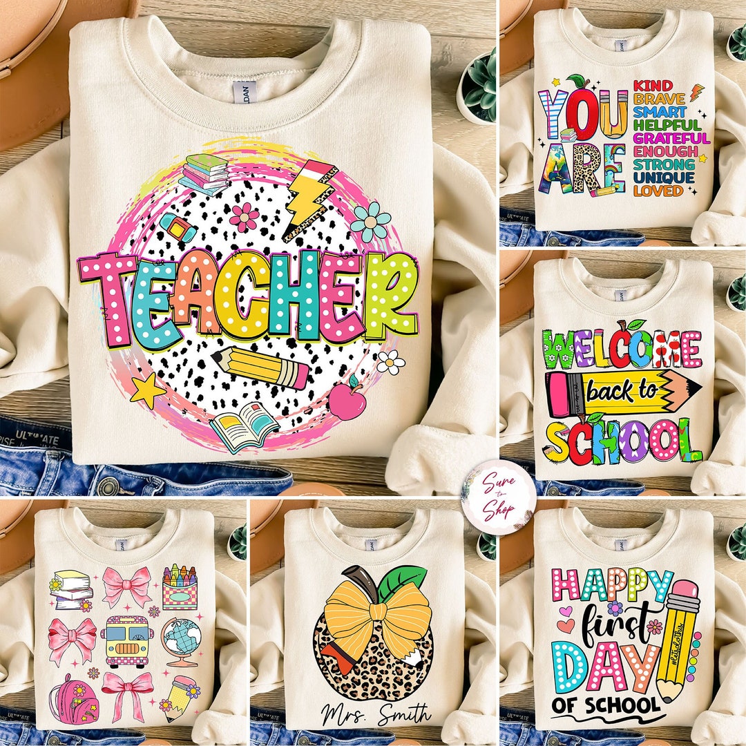 Back to School Png Bundle, First Day of School Png, Coquette Teacher ...