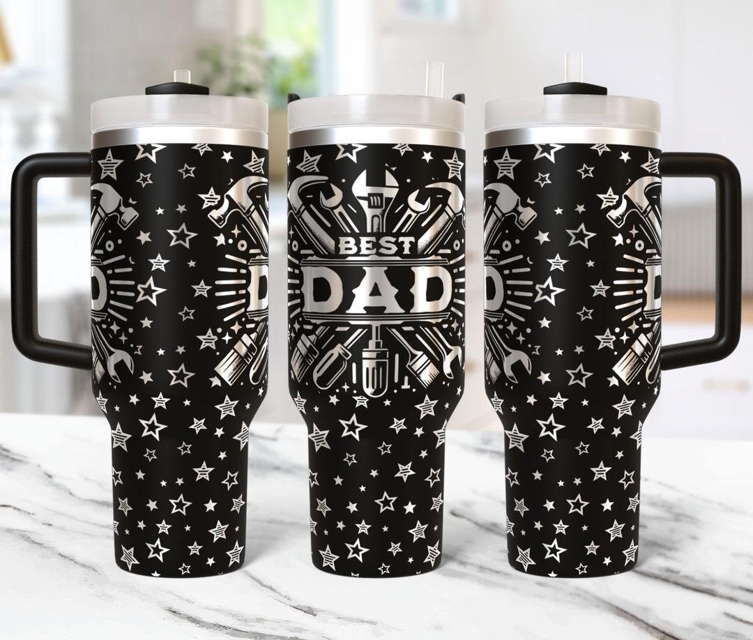 Fathers Day Tumbler Wrap Laser Svg, 40oz Laser Engraved Tumbler Wrap ...