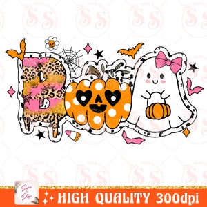 Cute Ghost Png, Boo Png, Halloween Png, Retro Halloween Png, Kid Shirt ...