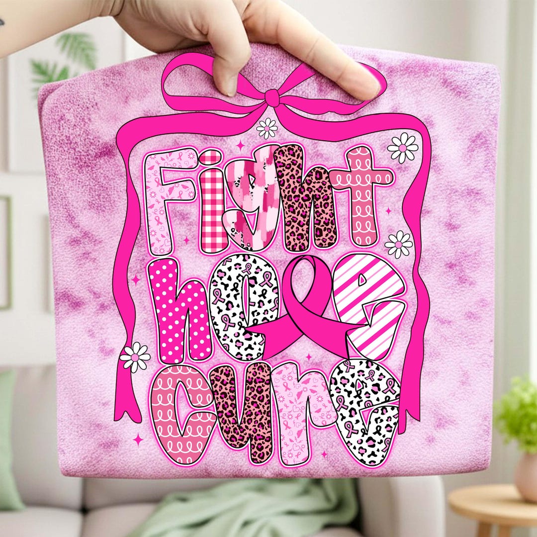 Breast Cancer PNG, Faith Hope Cure Png, Preppy Breast Cancer Png, in ...