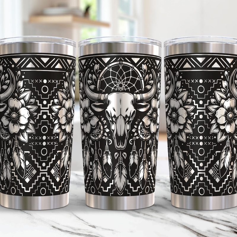 Animal Skull Tumbler Svg - Etsy
