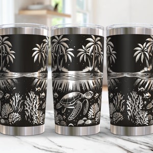 Turtle Tumbler Wrap Laser Svg, 20oz Laser Engraved Baby Turtle Tumbler ...
