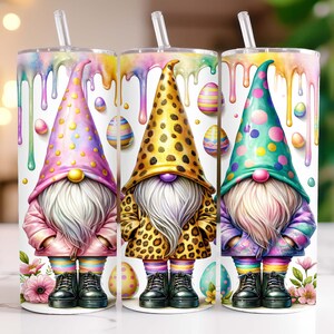 Gnome Easter Tumbler Wrap, 20 Oz Tumbler PNG Sublimation Design, Gnomes ...