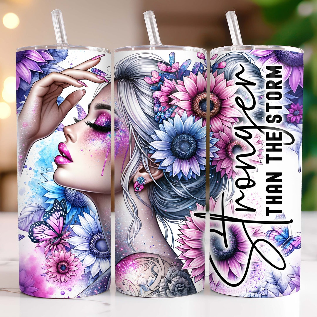 Daily Affirmations 20oz Tumbler Wrap Skinny Sublimation Tumbler Design ...