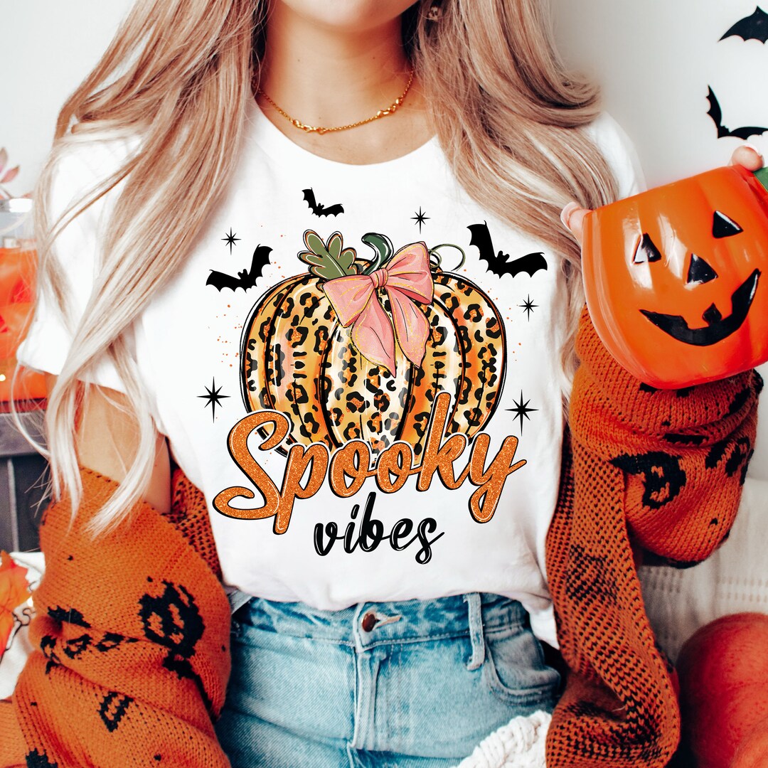 Spooky Vibes Png Coquette Leopard Bow Png Retro Halloween Png Spooky ...
