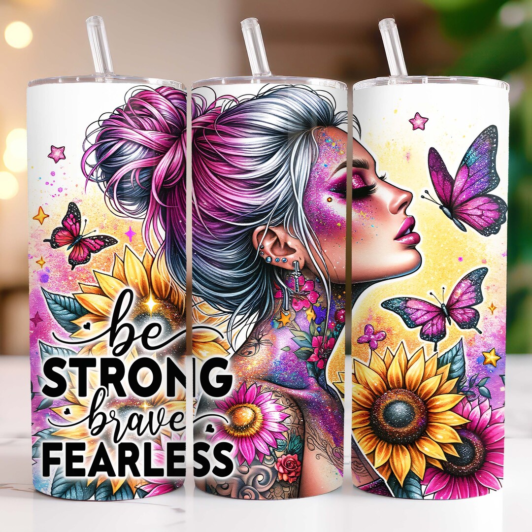 Daily Affirmations 20oz Tumbler Wrap Skinny Sublimation Tumbler Design